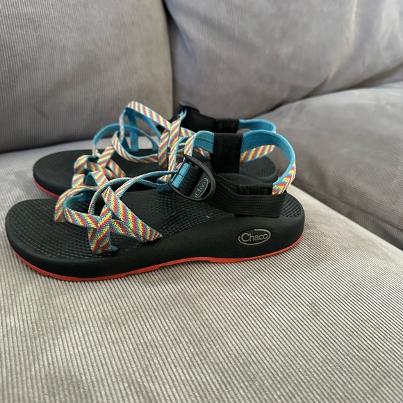 Chaco | Shoes | Chaco Z Cloud X2 Womens Rainbow Strappy Beach Sandals ...